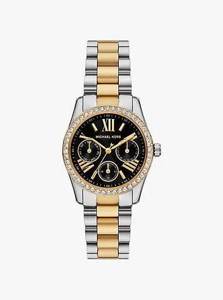 Michael Kors Two-tone Pavé Bezel Watch - Silver