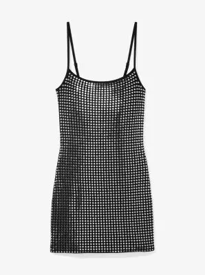 Michael Kors Studded Stretch Viscose Mini Dress