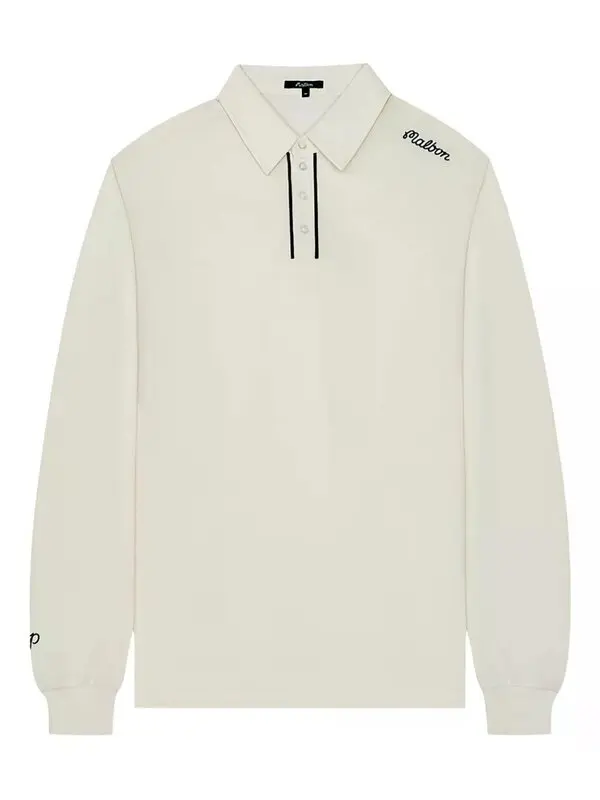 MALBON X Jesper Parnevik Long-sleeved Polo Shirt - White