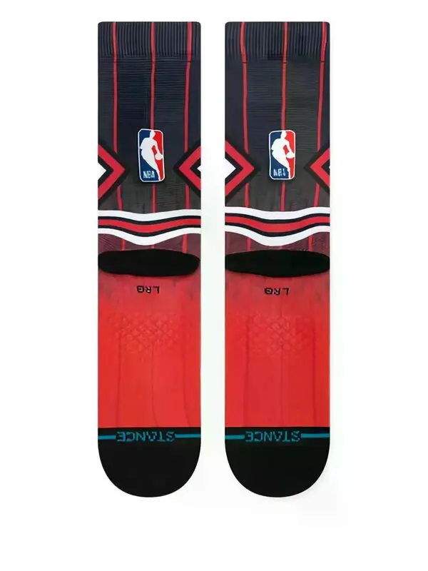 Stance Nba Chicago Bulls Fader Crew Socks - Red