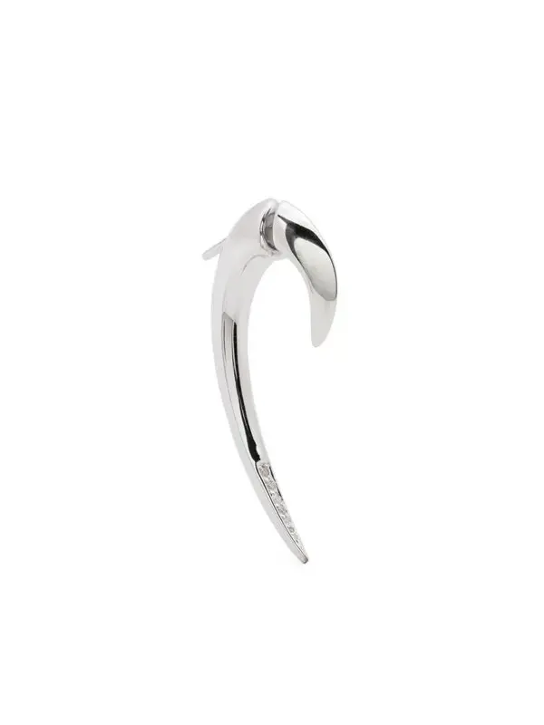 SHAUN LEANE Hook Diamond Single Earring - Silver