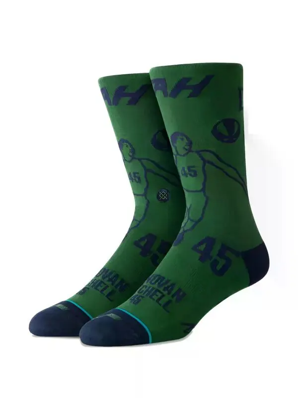 Stance X Nba Donovan Stencil Socks - Green