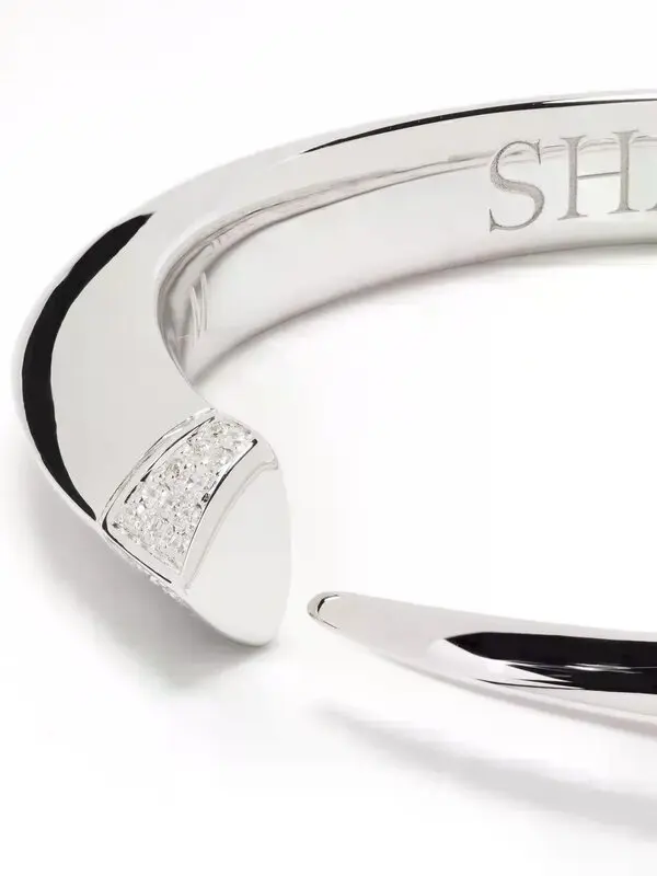 SHAUN LEANE Tusk Diamond Bangle - Silver