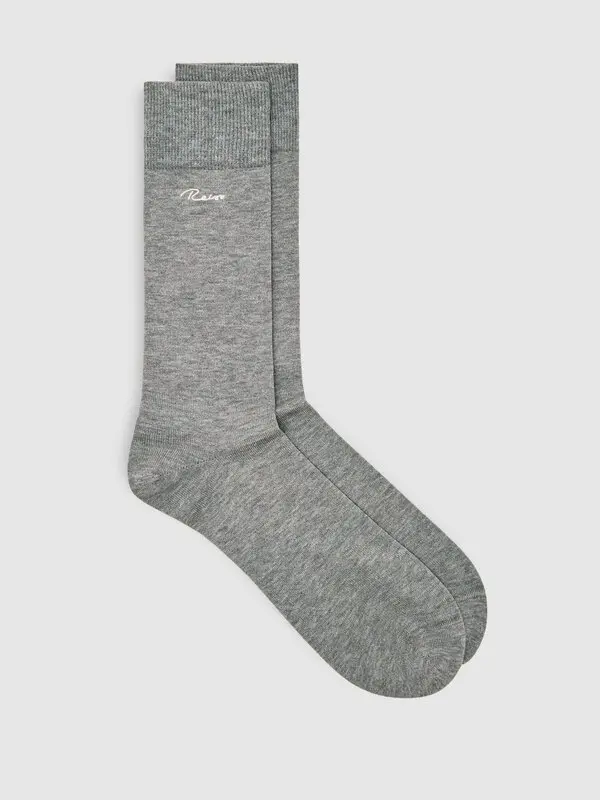 REISS Milo Cotton-blend Socks - Soft Grey
