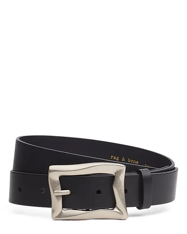 Rag & Bone Waverly Leather Belt - Black
