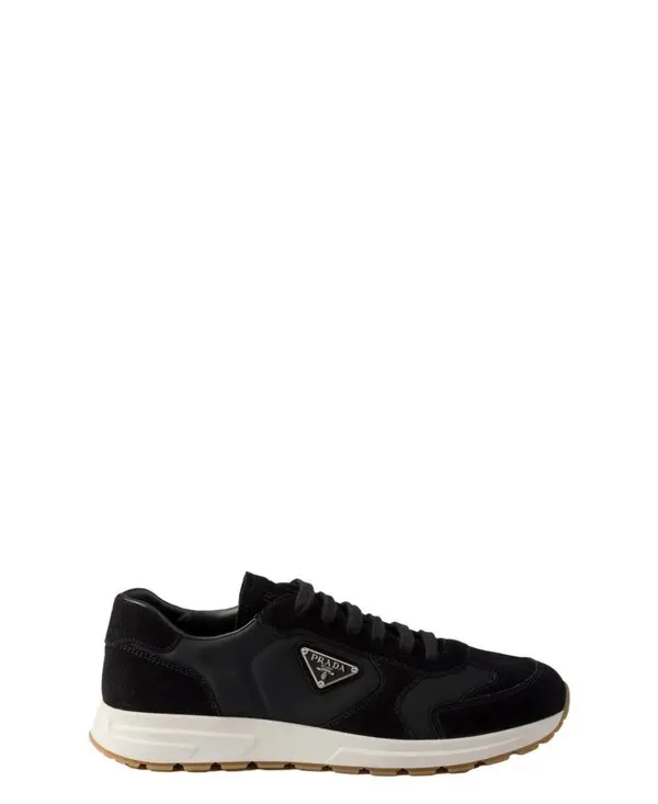 Prada Suede And Re-nylon Prax Sneakers - Black