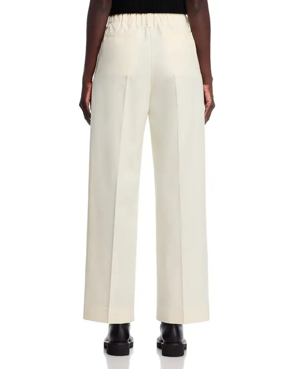 Moncler Wool Wide-leg Trousers - Cream