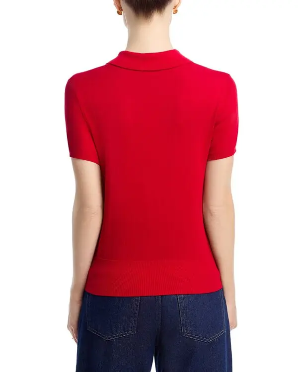 FRAME The Keyhole Polo Sweater