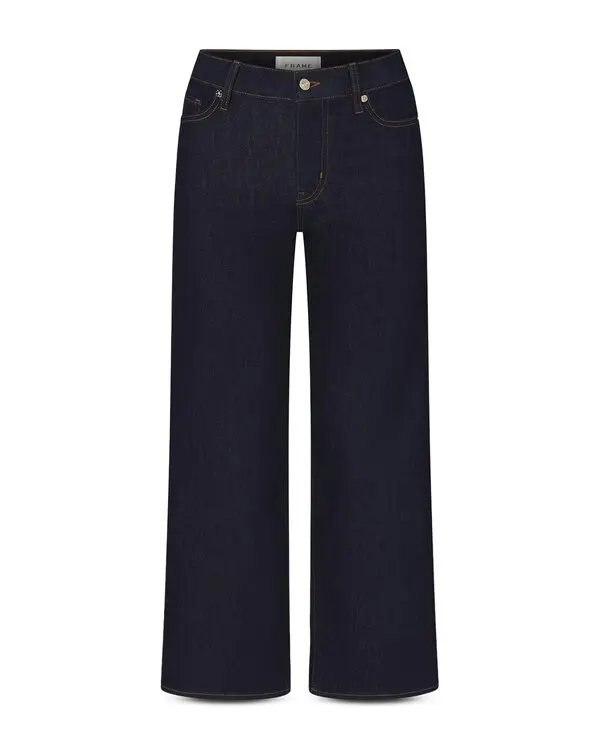 FRAME Le Slim High-rise Palazzo Crop Jeans