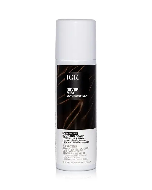 IGK Never Miss Root & Scalp Touch Up Spray 2 Oz - Espresso Brown