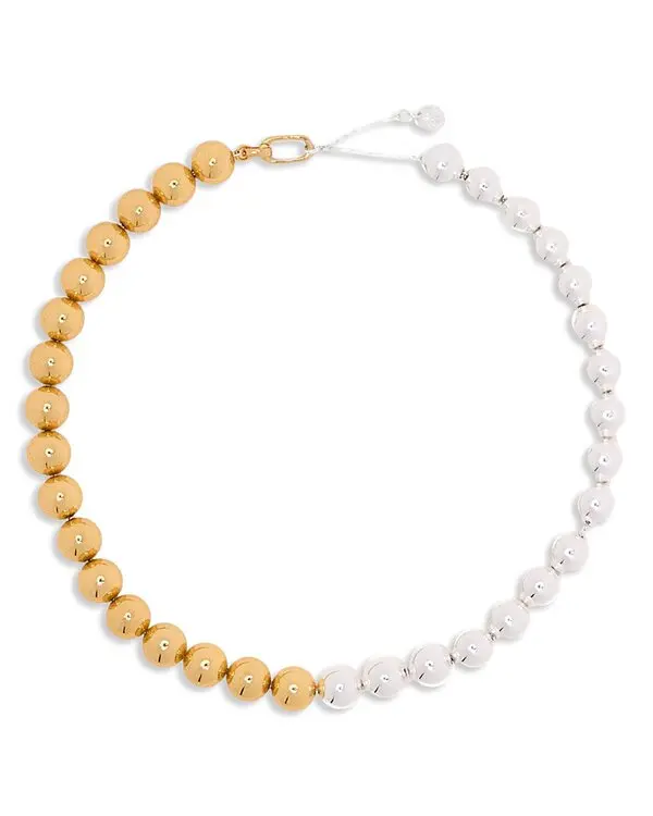 Maje Two-tone Sphere Choker Necklace - Gold/silver