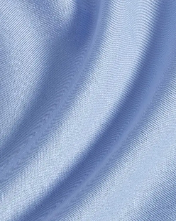 David Donahue Slim Fit Super Fine Twill Dress Shirt - Sky