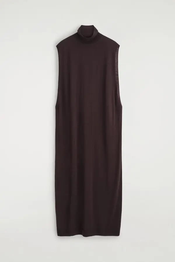 Cos Merino Wool Roll-neck Midi Dress