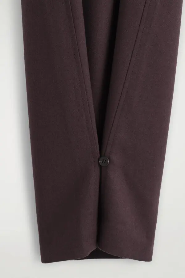 Cos Wool Flannel Cocooning Barrel-leg Pants - Red