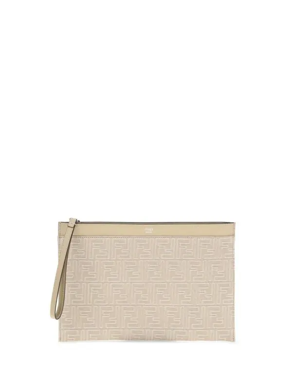 Fendi Denim Pouch - Beige