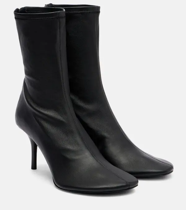 Acne Studios 75 Leather Ankle Boots - Black