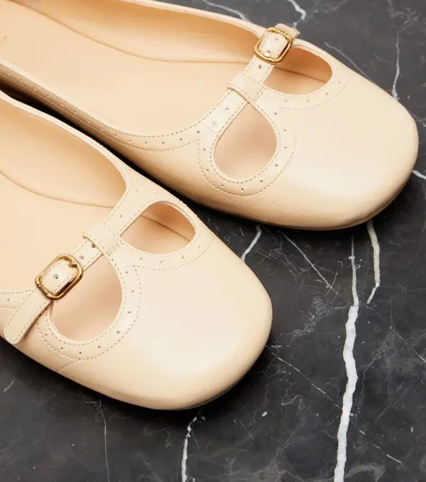 Chloé Misty Leather Ballet Flats