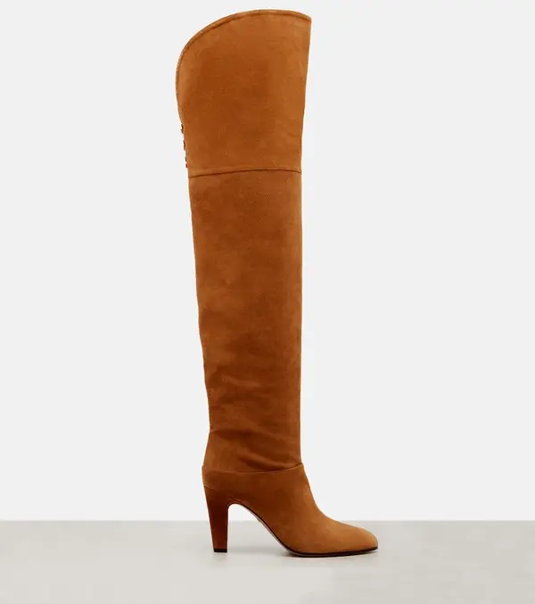 Chloé Eve 85 Suede Over-the-knee Boots - Brown