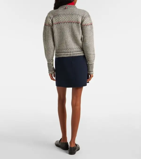 Thom Browne Wool And Mohair Knit Cardigan