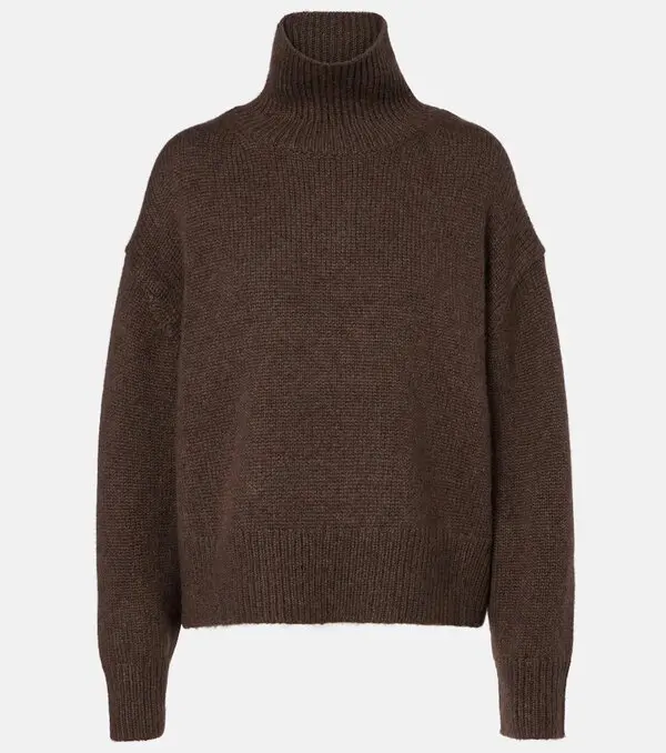 NILI LOTAN Tabitha Cashmere Turtleneck Sweater - Brown