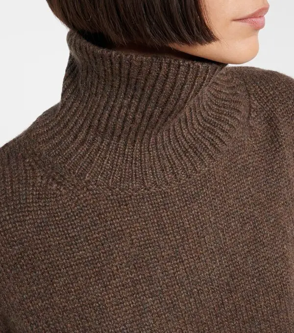 NILI LOTAN Tabitha Cashmere Turtleneck Sweater - Brown