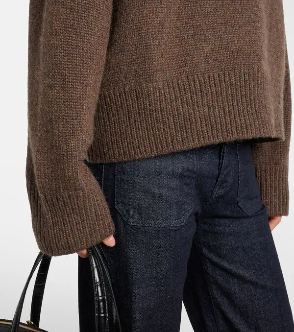NILI LOTAN Tabitha Cashmere Turtleneck Sweater - Brown