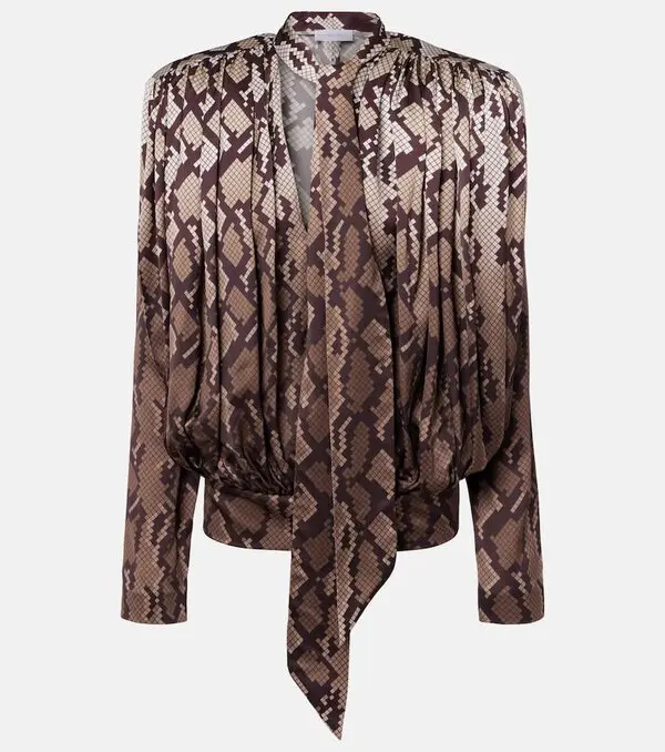 Stella McCartney Snake-effect Viscose Top