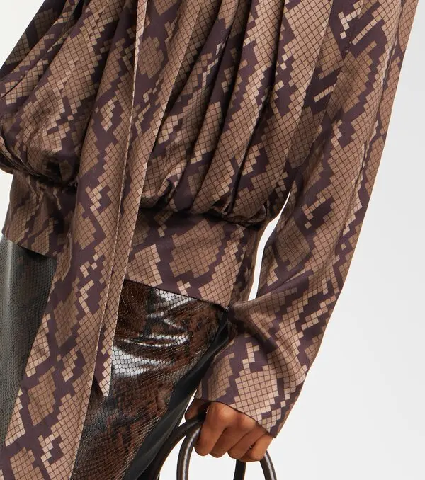 Stella McCartney Snake-effect Viscose Top