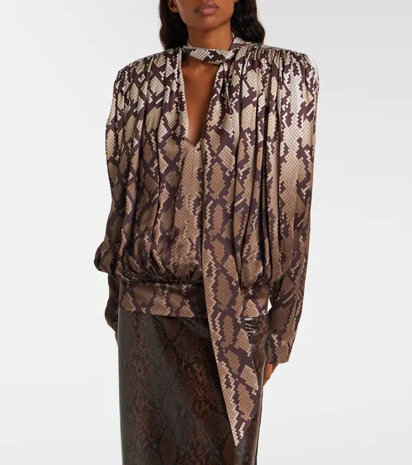 Stella McCartney Snake-effect Viscose Top