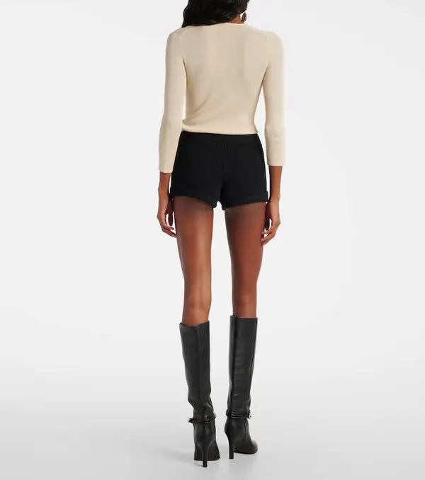 Isabel Marant Diha Knitted Wool-blend Shorts