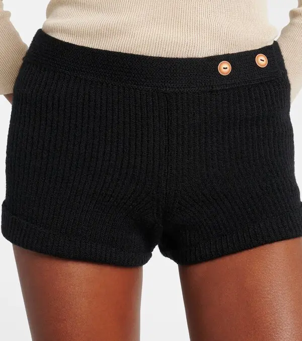 Isabel Marant Diha Knitted Wool-blend Shorts