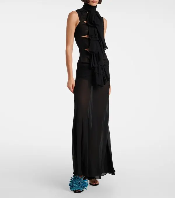 Alaïa 90 Floral-appliqué Mules