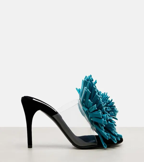 Alaïa 90 Floral-appliqué Mules
