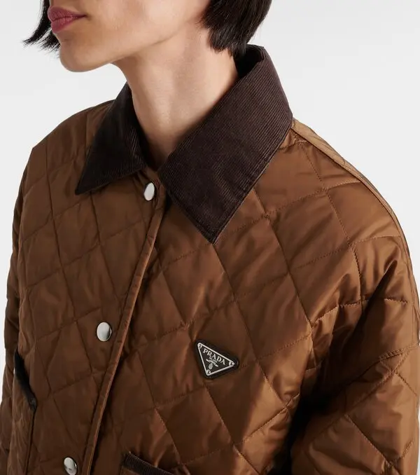 Prada Re-nylon Quilted Cropped Jacket