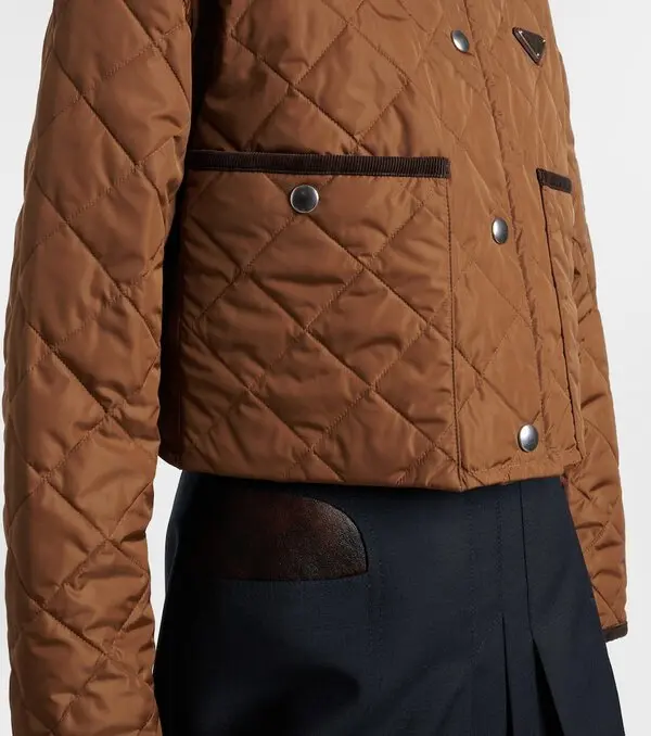 Prada Re-nylon Quilted Cropped Jacket