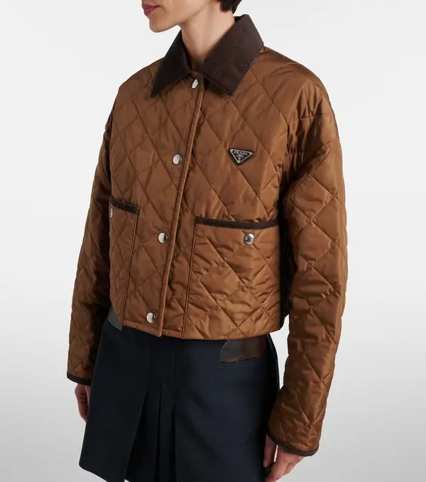 Prada Re-nylon Quilted Cropped Jacket