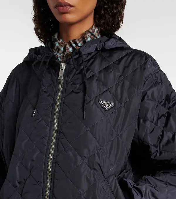 Prada Hooded Quilted Jacket