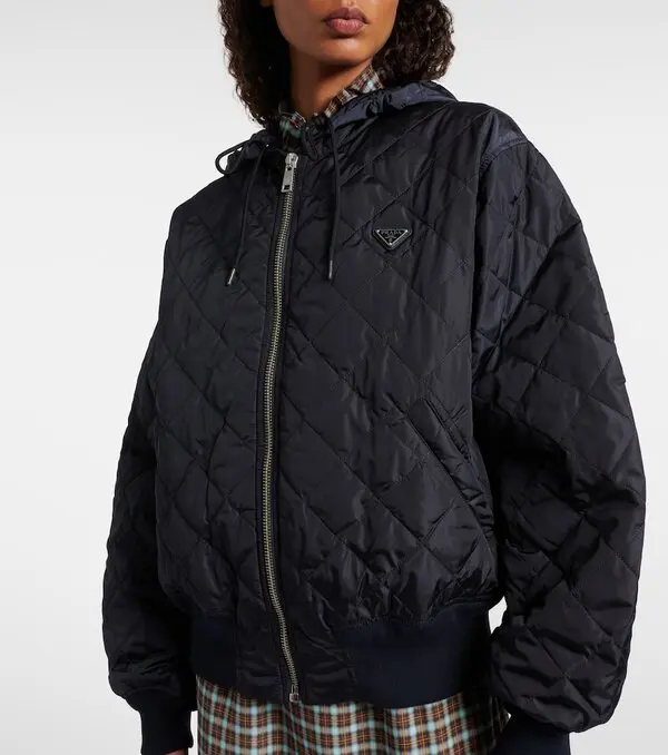 Prada Hooded Quilted Jacket