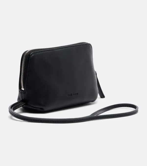 THE ROW Owen Leather Pouch - Black