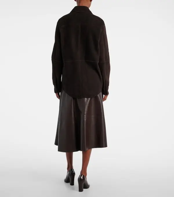 THE ROW Gwena Suede Overshirt