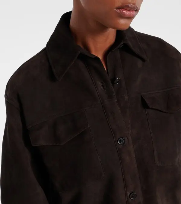 THE ROW Gwena Suede Overshirt