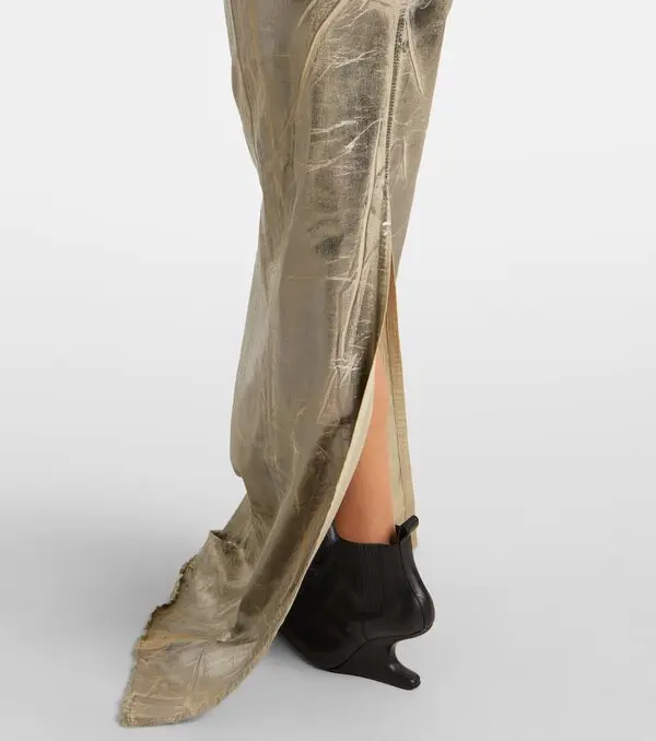 Rick Owens Coated Denim Maxi Dress