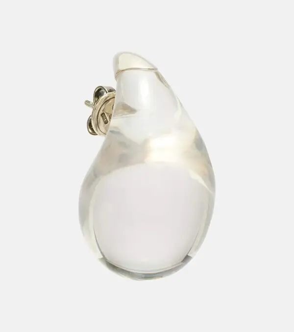 Bottega Veneta Drop Sterling And Resin Earrings - Silver