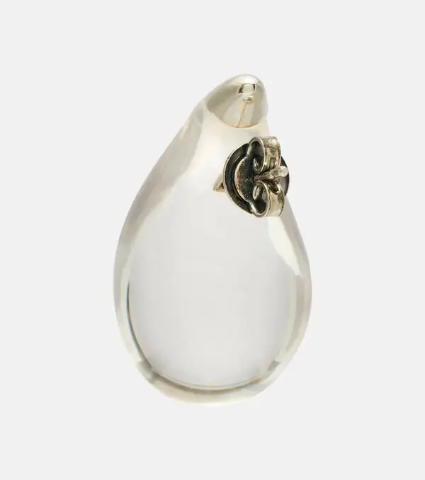 Bottega Veneta Drop Sterling And Resin Earrings - Silver