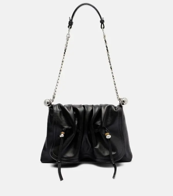 Isabel Marant Étoile Bolton Small Leather Shoulder Bag - Black