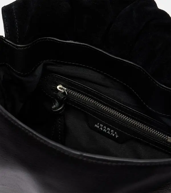Isabel Marant Étoile Bolton Small Leather Shoulder Bag - Black