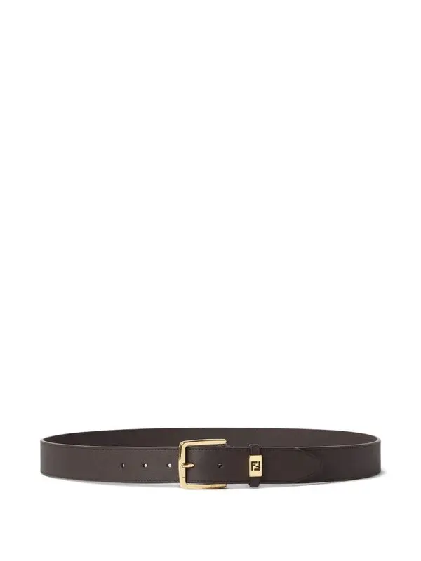 Fendi Leather Ff Belt - Brown
