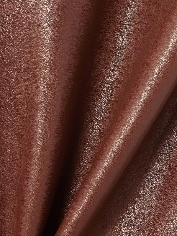 Magda Butrym Leather Straight-leg Pants - Brown