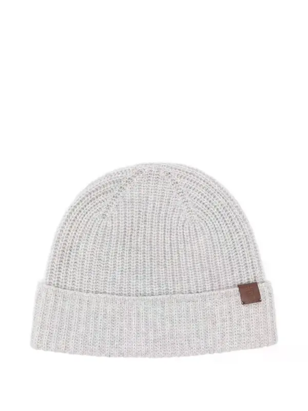 Eleventy Ribbed Knit Beanie - Grey