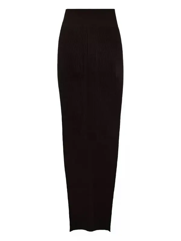 Rick Owens Sacri Ribbed-knit Maxi Skirt